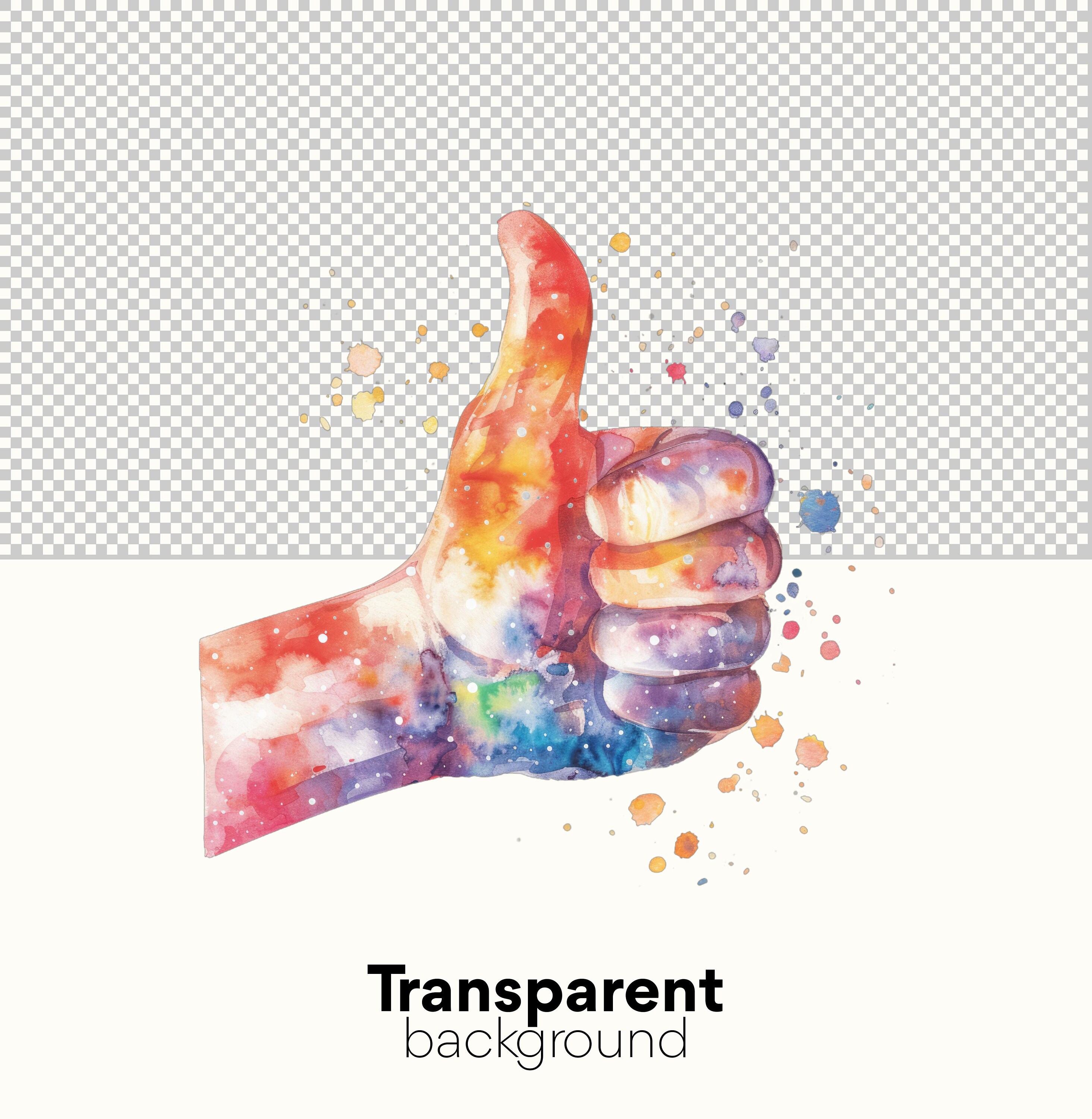 Thumbs up Clipart | 25 High-quality Pngs - Watercolor, Digital Planners ...