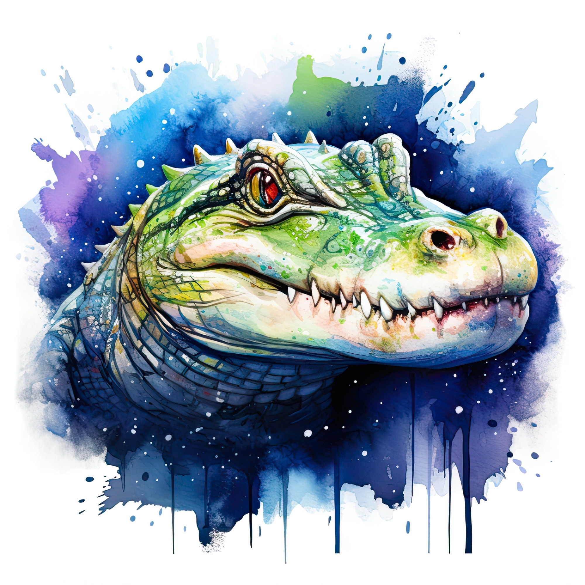 Alligator Clipart Collection: Realistic Crocodile Illustrations ...