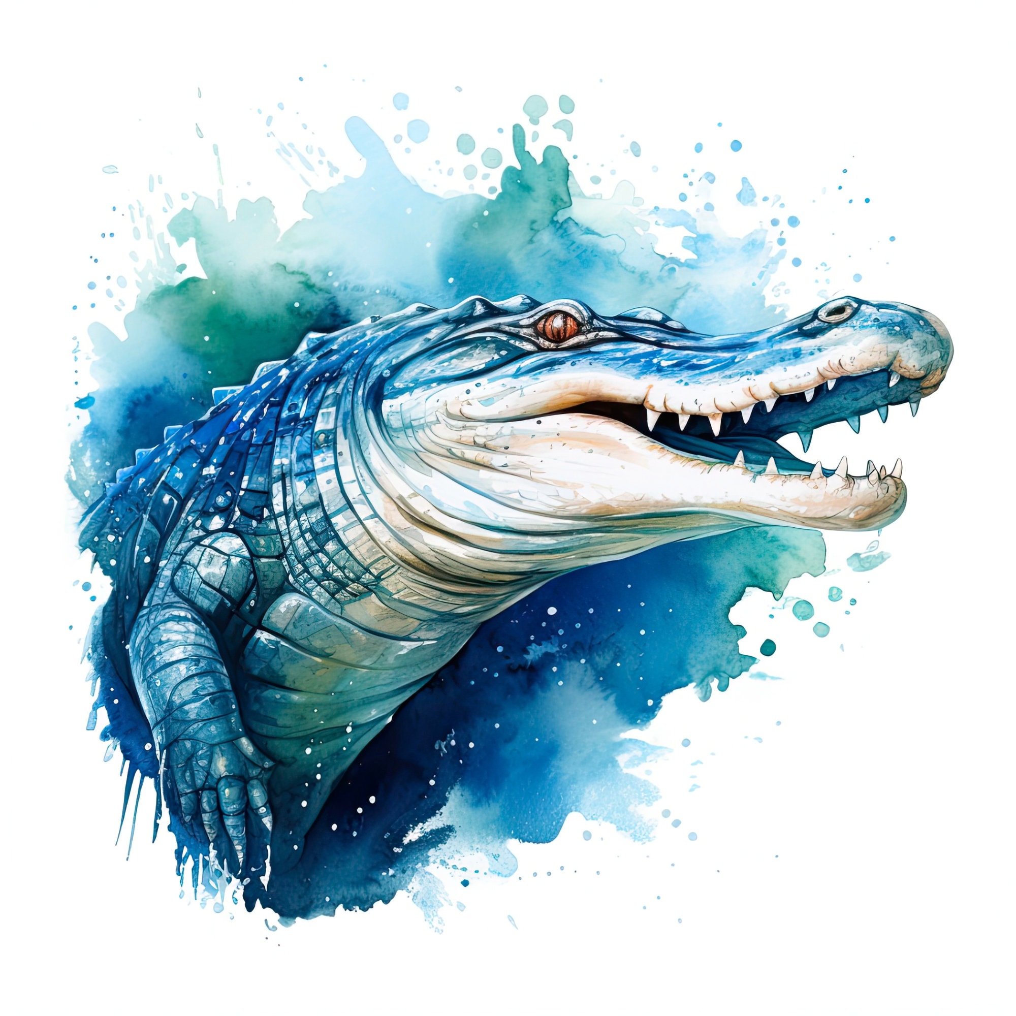 Alligator Clipart Collection: Realistic Crocodile Illustrations ...