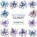 Octopus Clipart: Cute Watercolor Octopus Digital Download for ...
