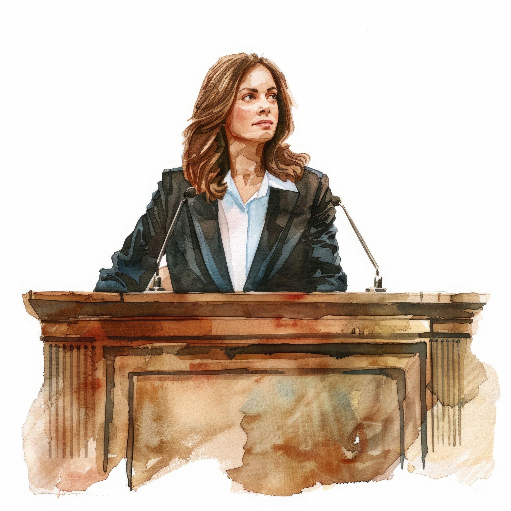 Woman Lawyer Clipart Bundle: Attorney, Judge, Justice, Court & Law ...