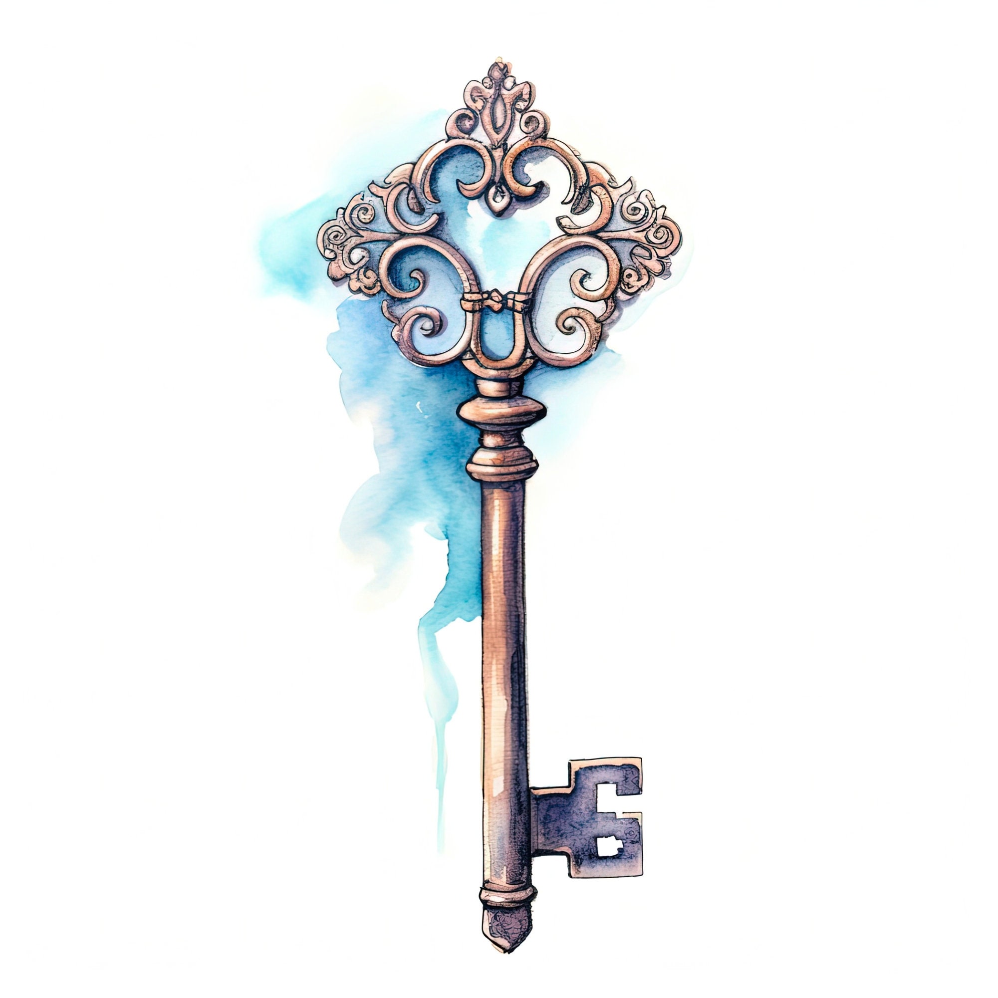 Skeleton Key Clipart - Antique Keys Digital Download, Commercial Use ...