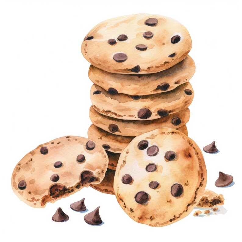 Cookies Clipart Bundle - Food & Baking Clipart, Watercolor Cookies ...