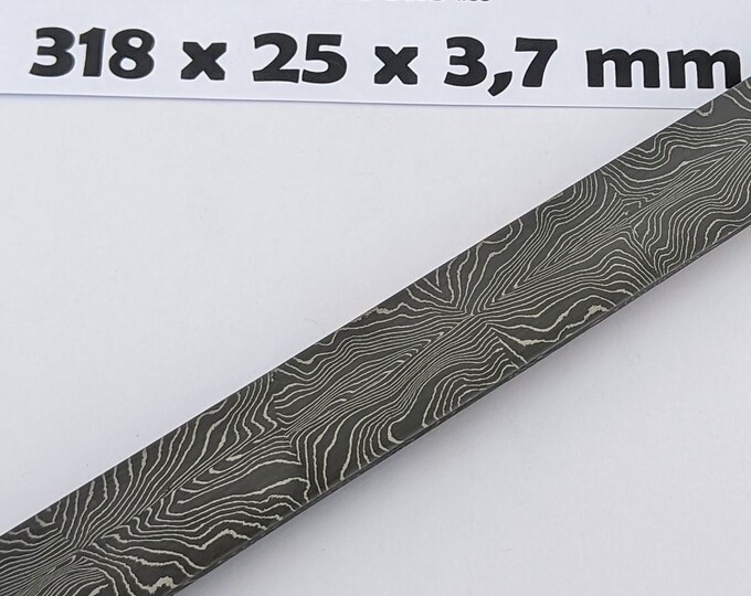 Damascus Billet 1,8mm - "wilder Damast" - Damast Steel Bar Damaszener ...