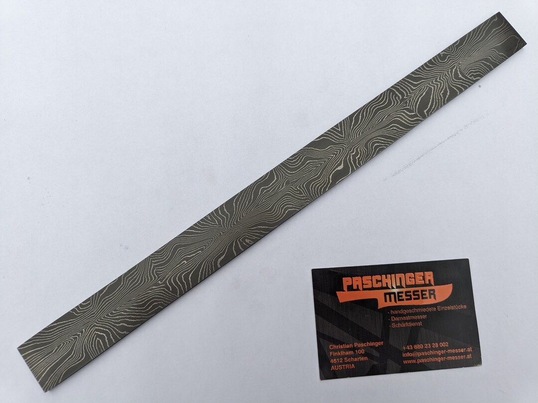 Damascus Billet 1,8mm - "wilder Damast" - Damast Steel Bar Damaszener ...