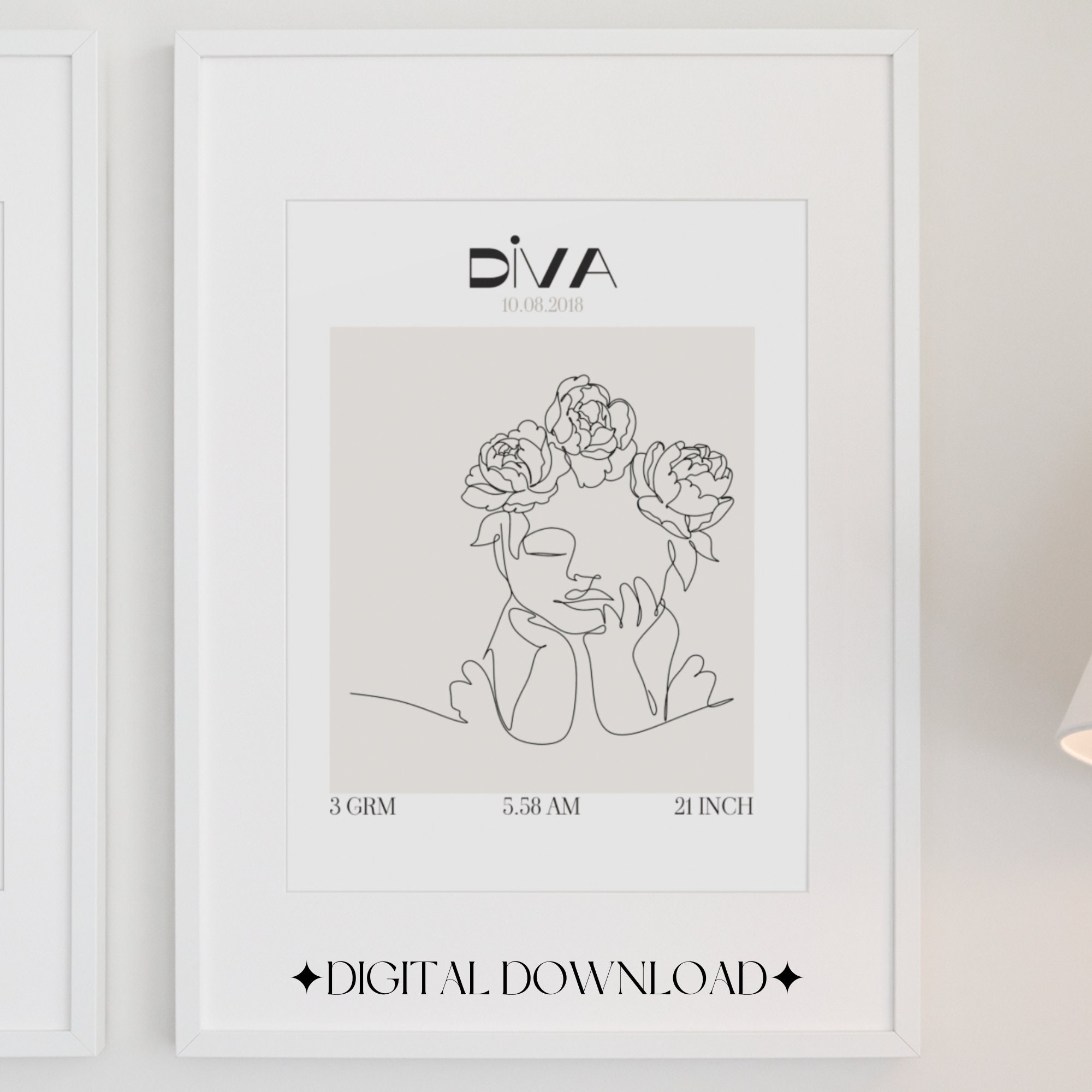 Printable Birth Poster Custom Digital Download Baby Poster - Etsy