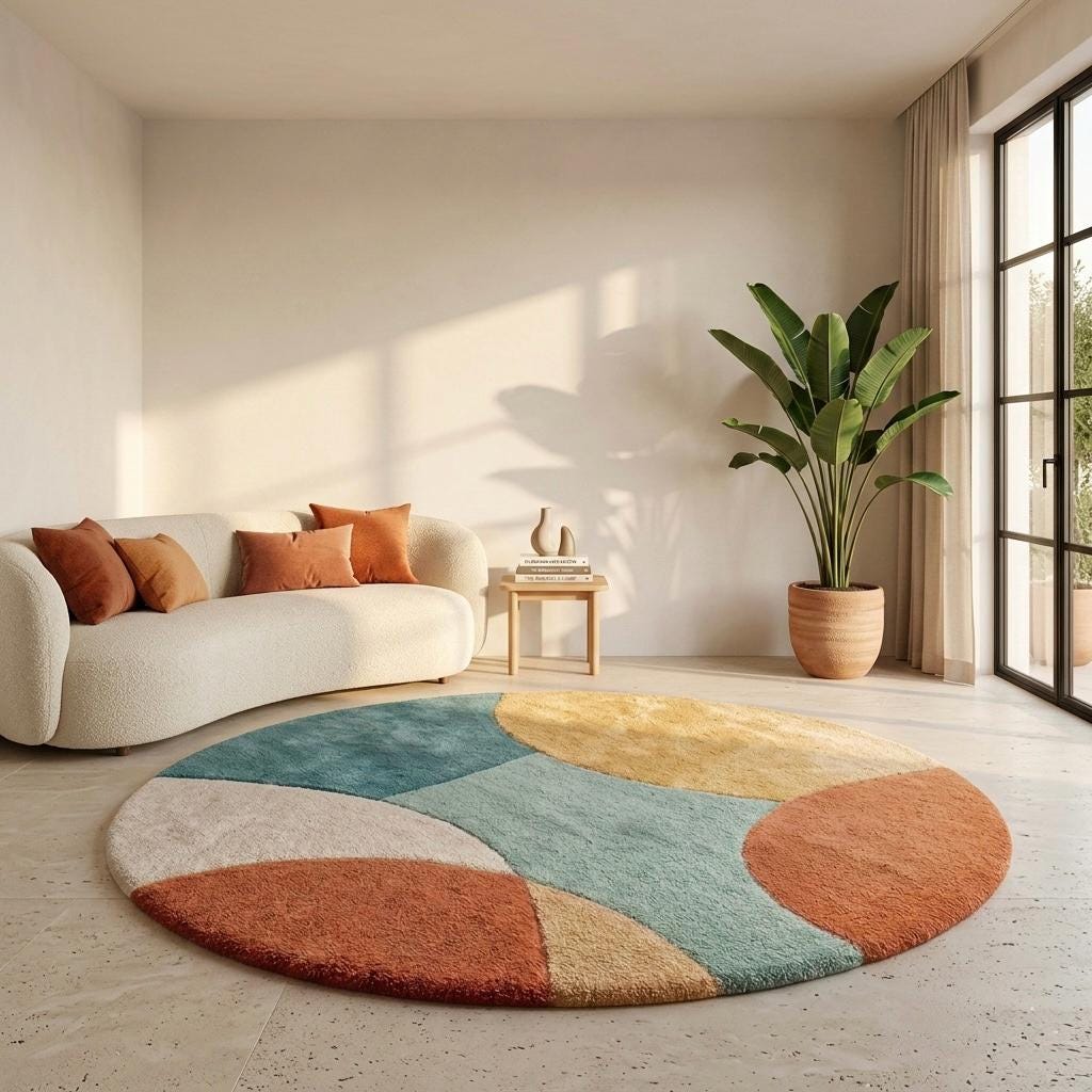 Three Quarter Circle Rug
