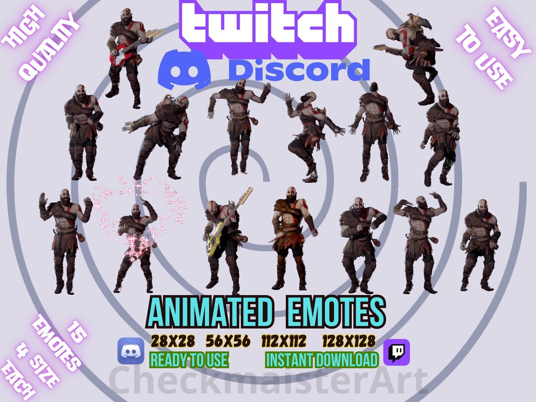 15 Animated Gods Rave Emotes, Twitch Emotes, Discord Emote, Dance ...