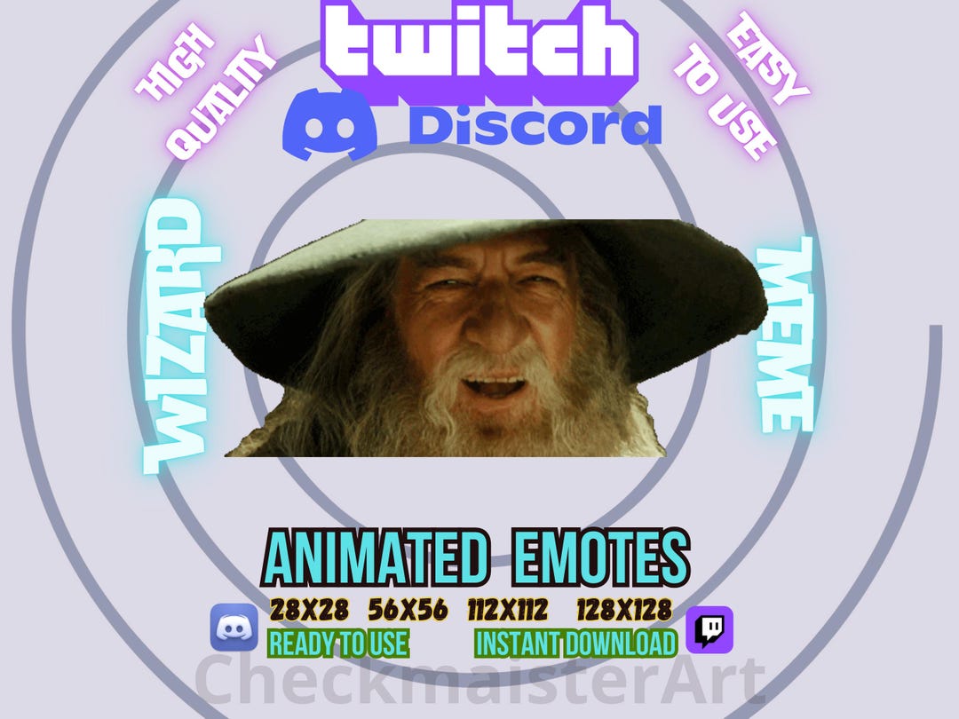 Animated Wizard Meme Emote: Twitch/discord Streamer Emotes (digital ...