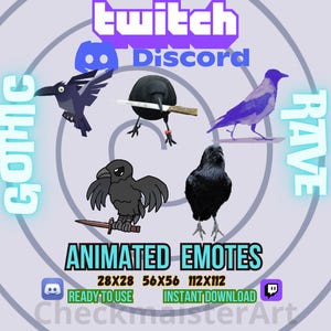 5 Animated Crow Emotes, Twitch Emotes, Discord Emotes, Cool Emotes ...