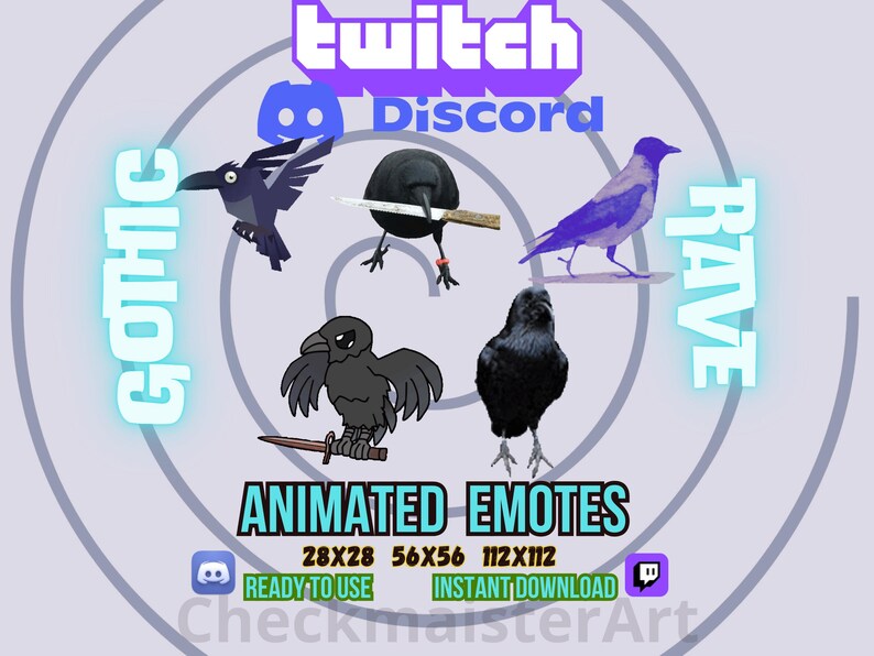 5 Animated Crow Emotes, Twitch Emotes, Discord Emotes, Cool Emotes ...