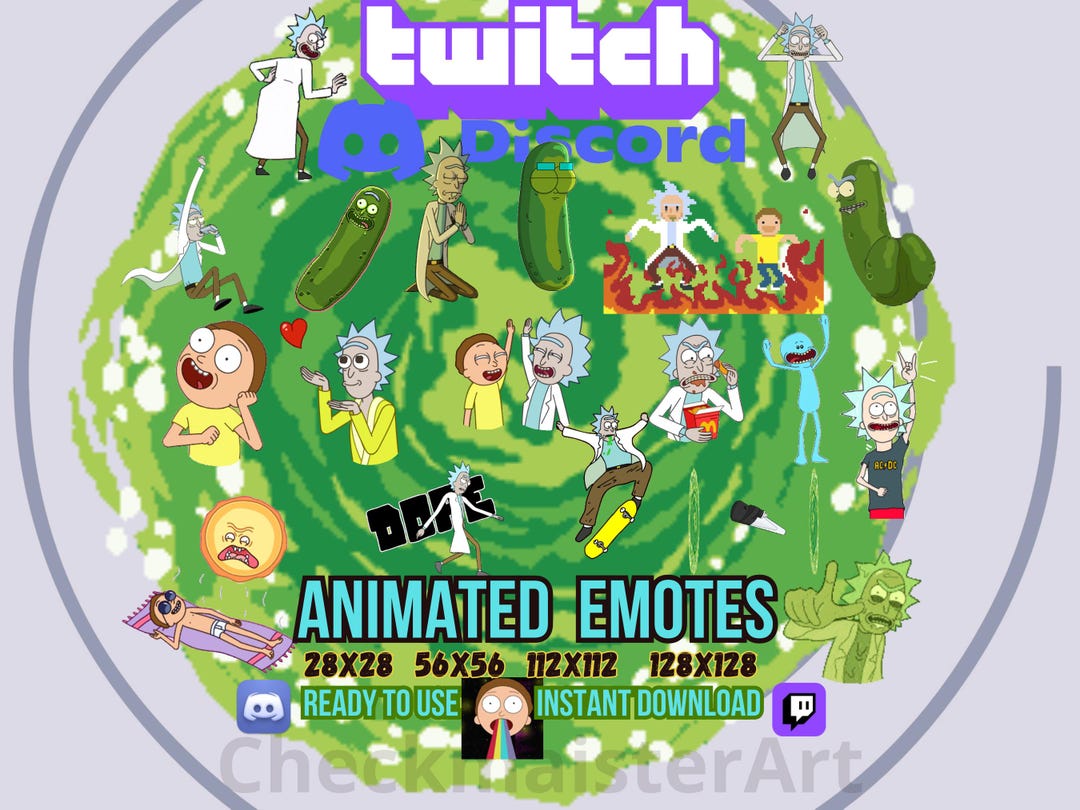 21 Animated R&M Emotes, Twitch Emotes, Discord Emotes, Streamers and ...