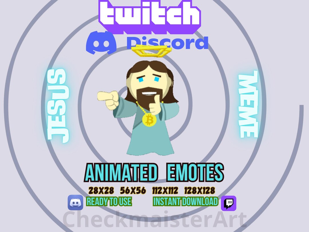 Animated Jesus Emote, Twitch Emotes, Discord Emotes, Cute Emote, Lmao ...