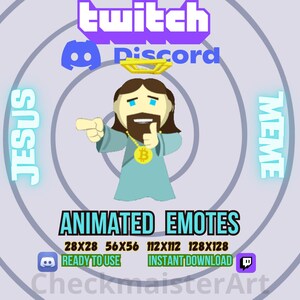 Animated Jesus Emote, Twitch Emotes, Discord Emotes, Cute Emote, Lmao ...