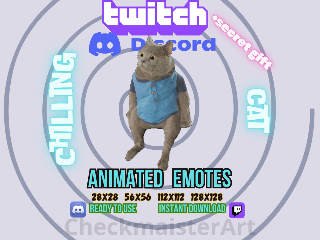 Animated Chilling Cat Meme Emote, Twitch Emotes, Discord Emotes ...