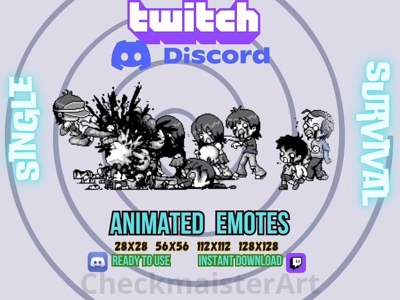 Animated Zombie Wave Emote: Twitch/discord Streamer Meme (digital ...