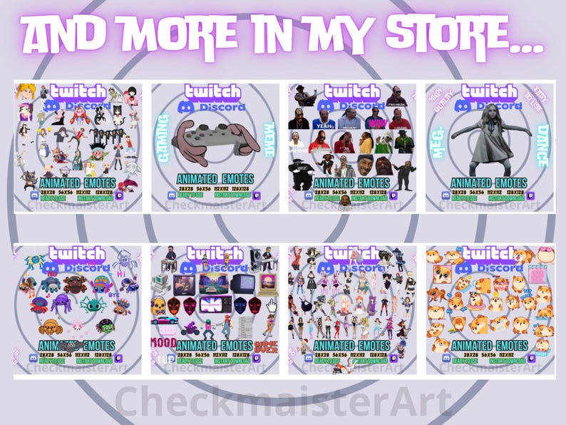 20 Animated Persona Emotes: Twitch, Discord, Youtube (instant Download ...