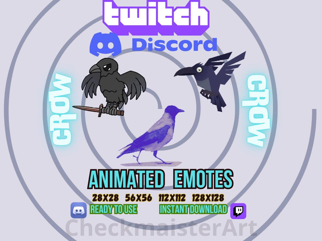 3 Animated Crow Emotes, Twitch Emotes, Discord Emotes, Cool Emotes ...