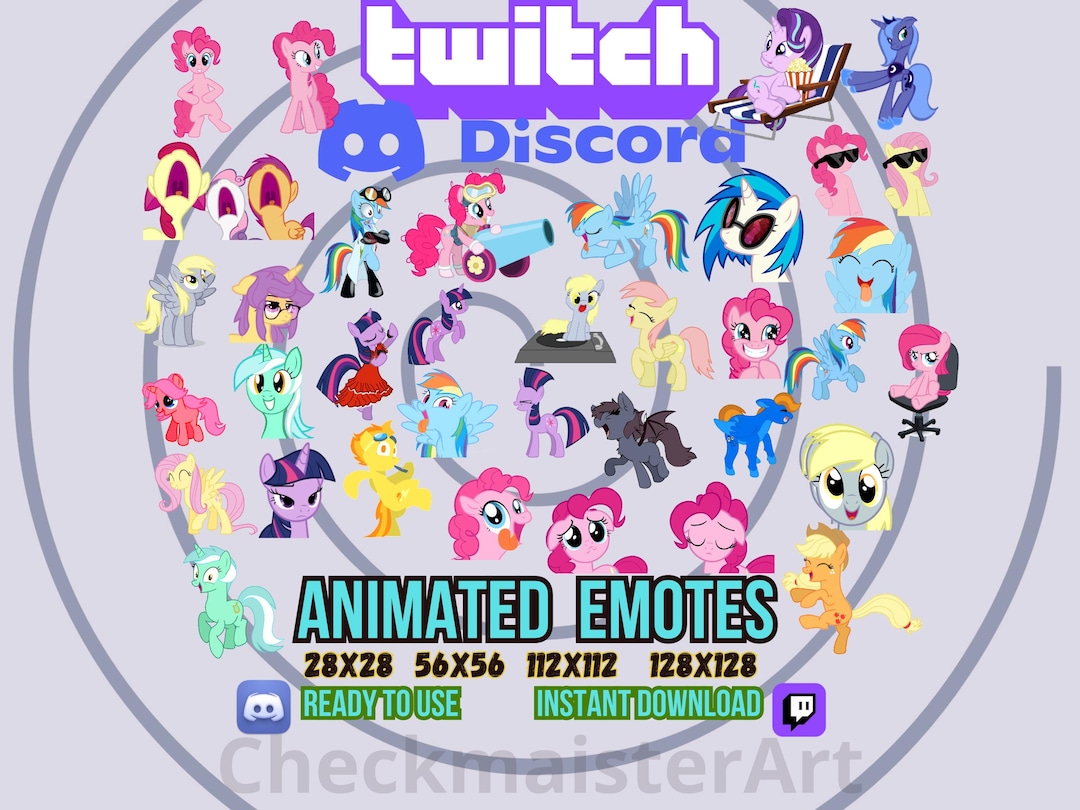 35 Animated Adorable Pony Emotes, Twitch Emote, Youtube Emote, Discord ...