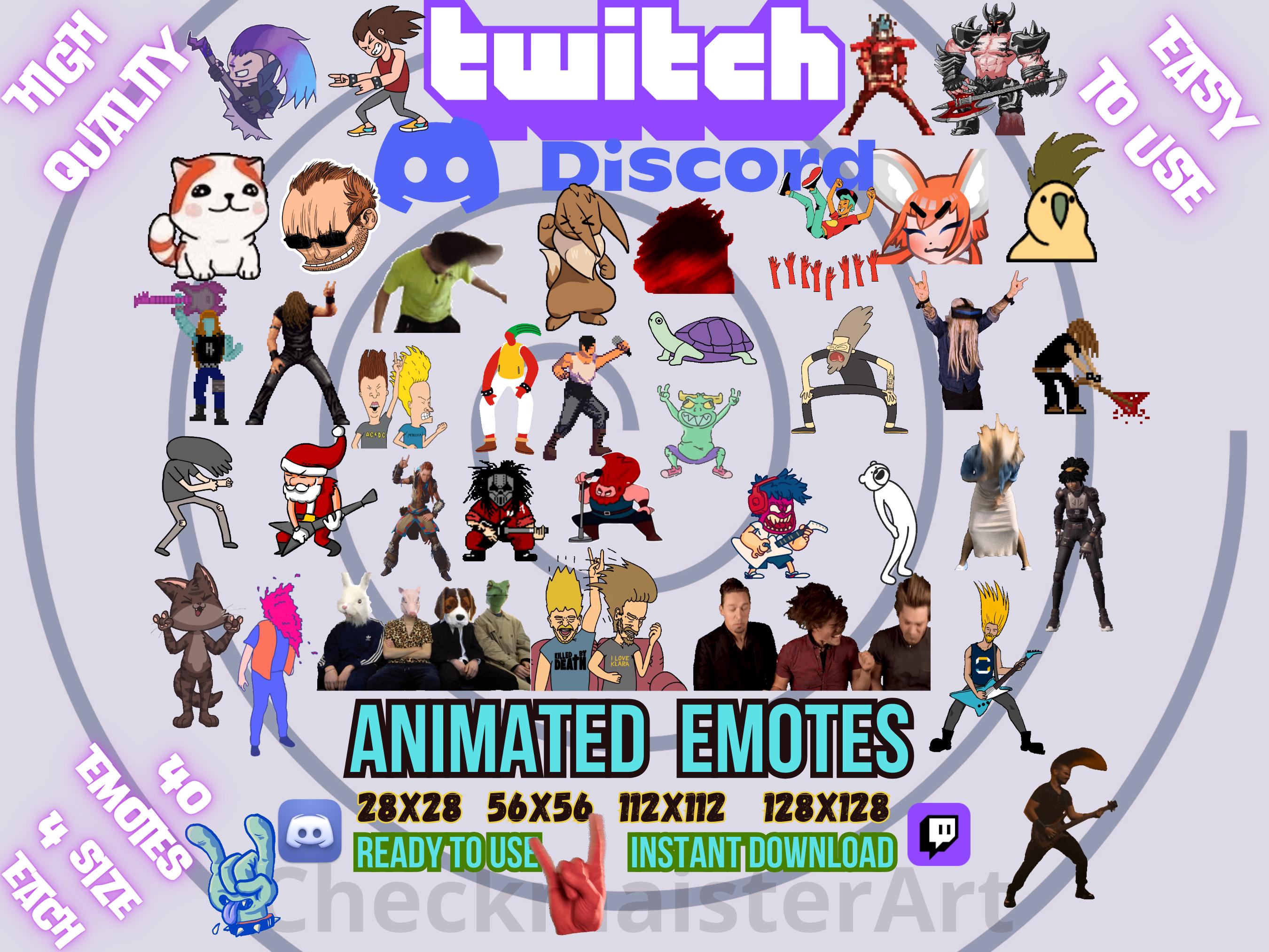40 Animated Headbanging Emotes: Twitch, Discord, Youtube (digital ...