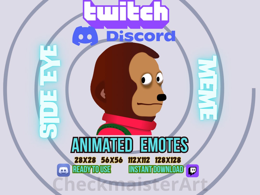 Animated Side Eye Meme Emote, Twitch Emotes, Discord Emotes, Monkey ...