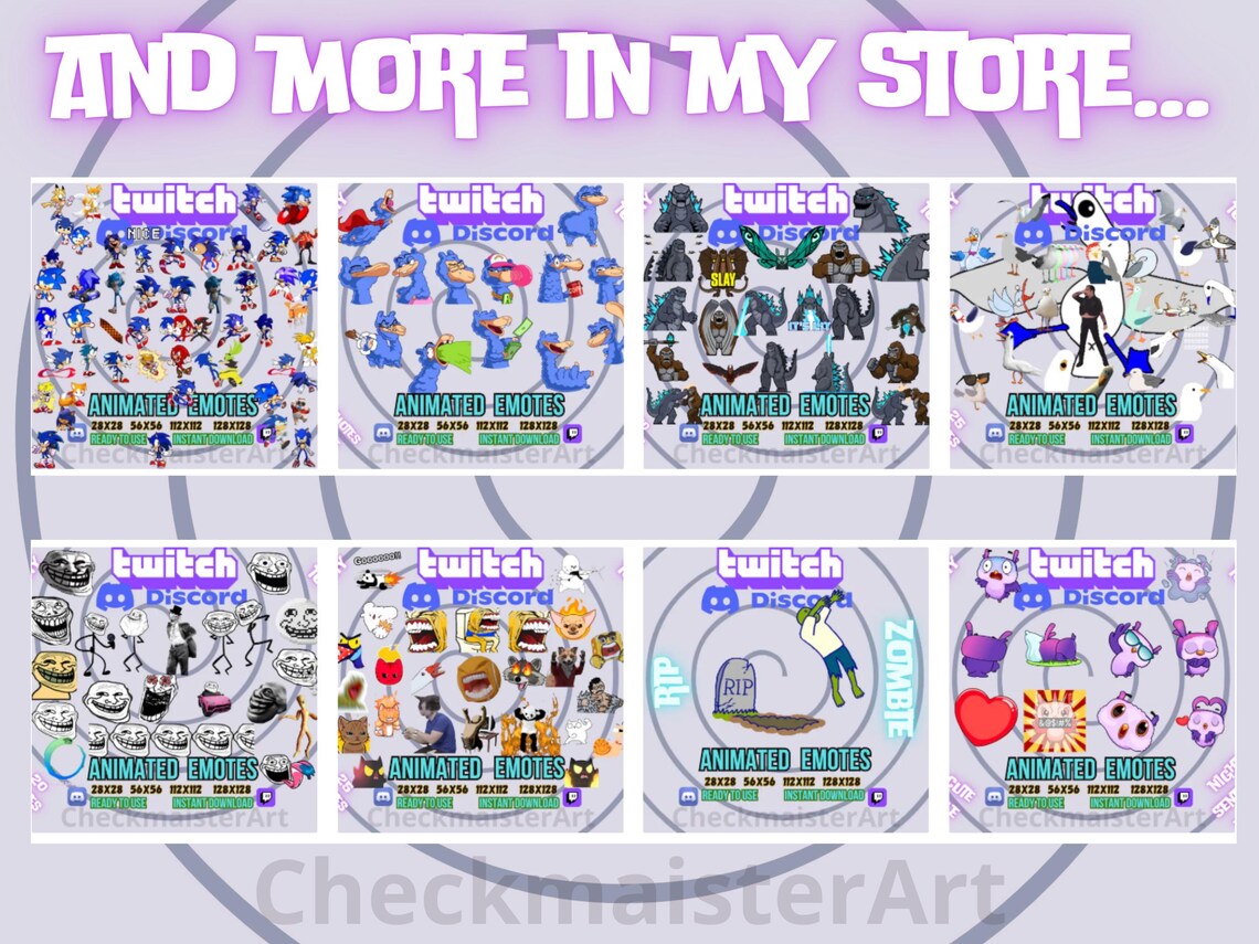 Animated Lit Animal Emotes: Twitch/discord Streamer Pack - Etsy
