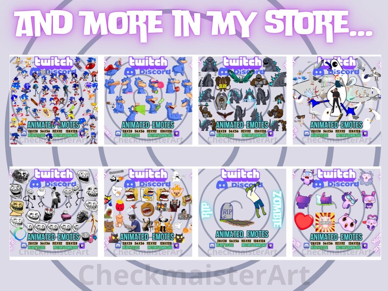 20 Animated Persona Emotes: Twitch, Discord, Youtube (instant Download ...