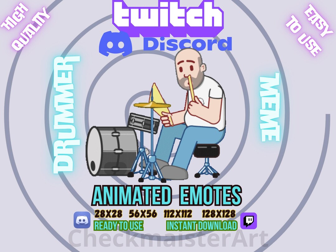 Animated Drummer Meme Emote, Twitch Emotes, Discord Emotes, Streamers ...