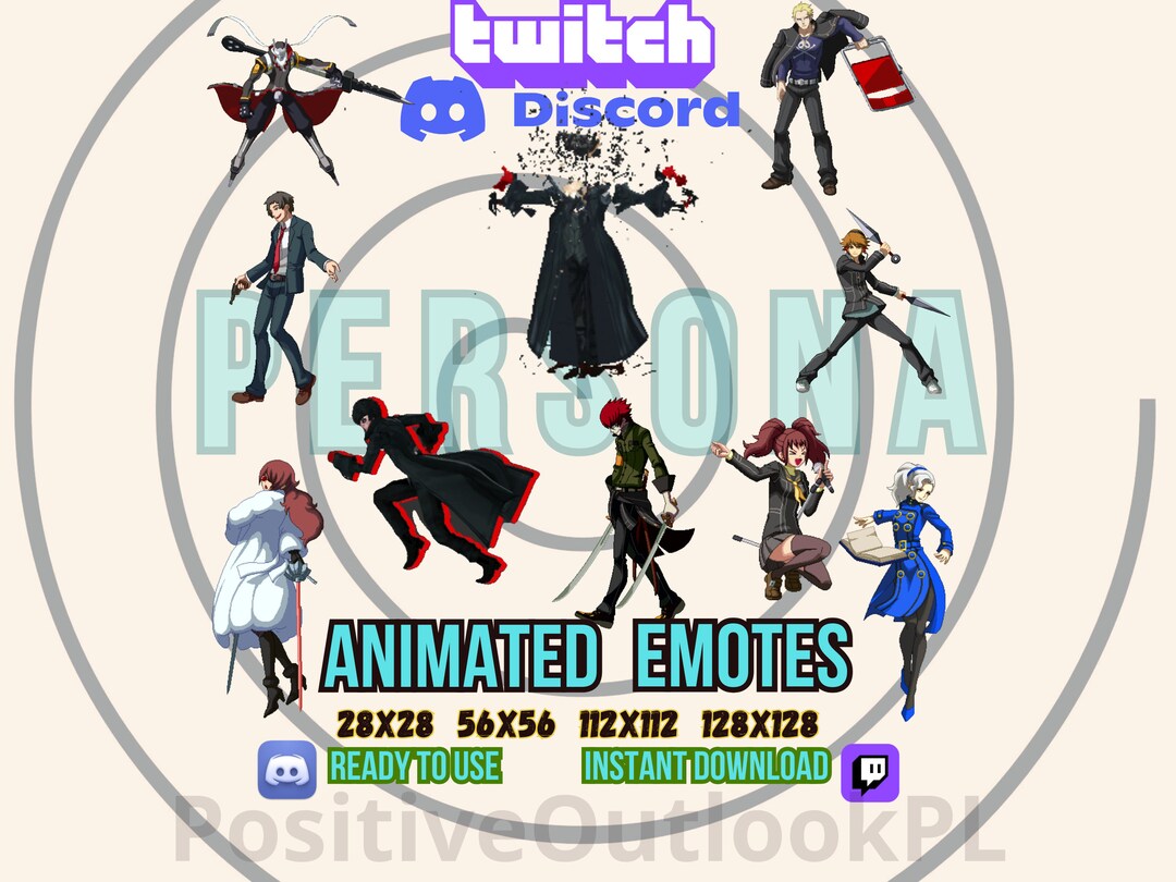 10 Animated Persona Emotes, Twitch Emotes, Discord Emotes, Streamers ...
