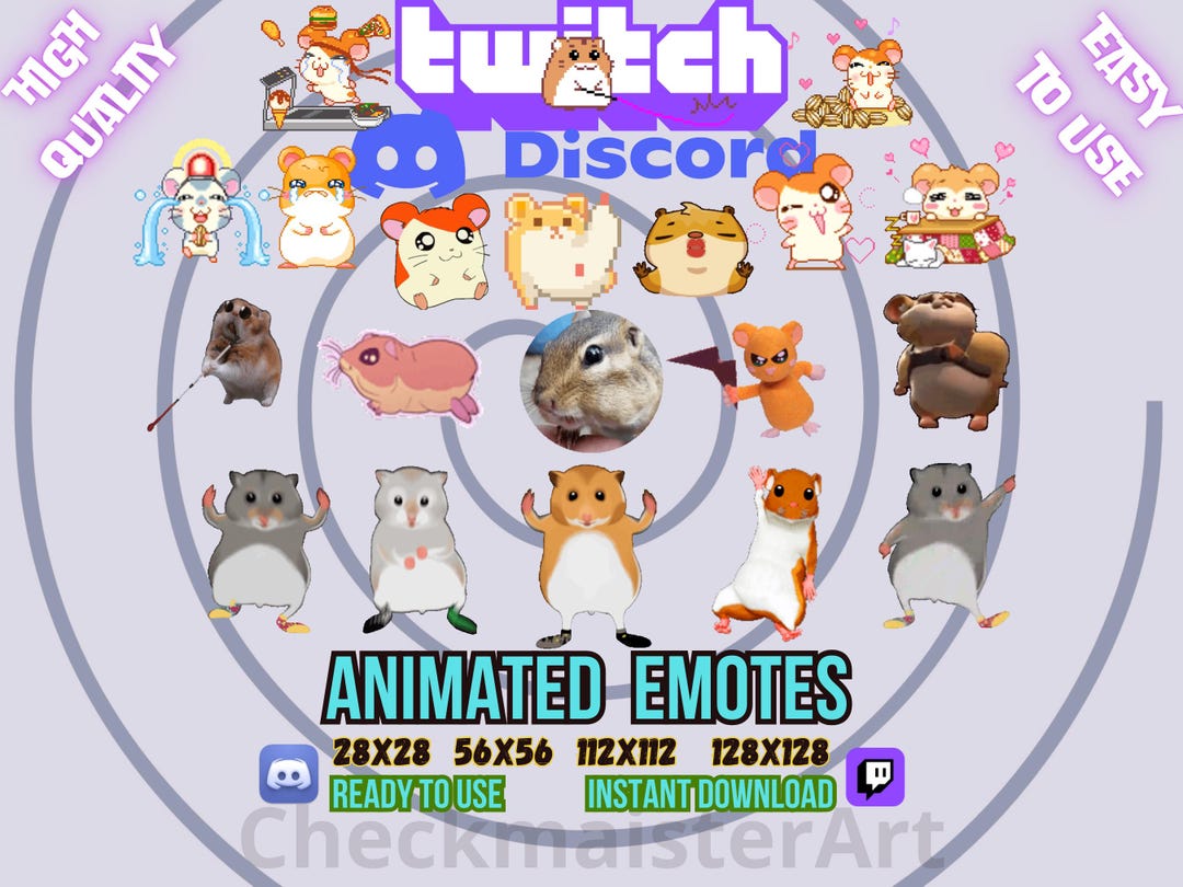 20 Animated Happy Hamsters Emotes, Twitch Emotes, Discord Emotes ...
