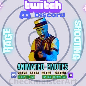 Animated Rage Shooting Emote, Twitch Emote, Discord Emote, Fire Emote ...