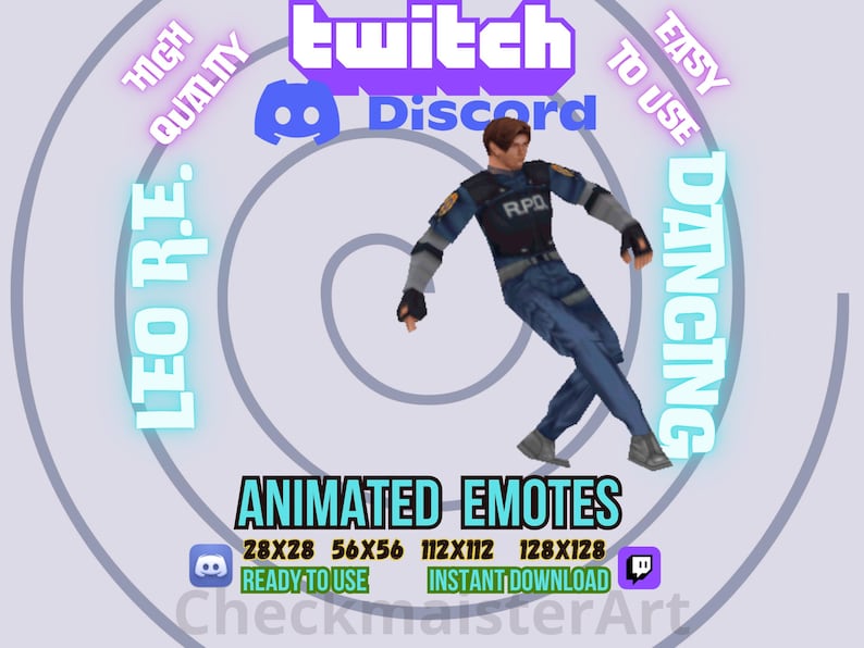Animated R.E. Dance Emote: Twitch/discord Streamer GG (digital Download ...