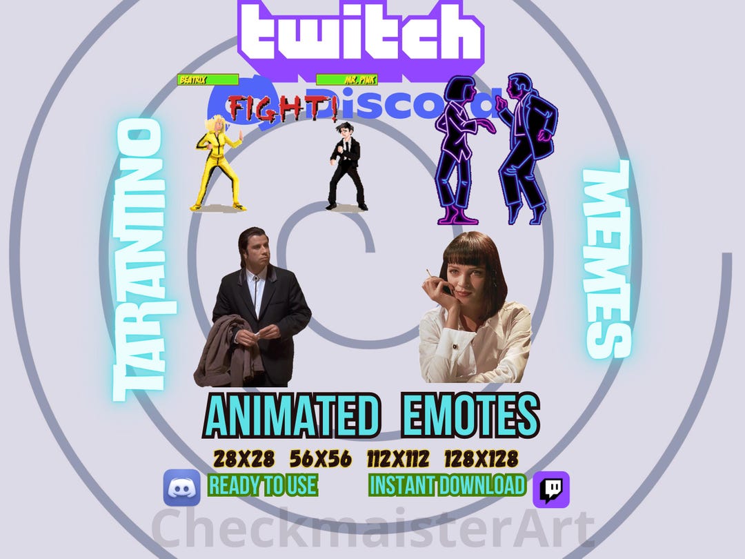 4 Animated Tarantino Memes Emotes, Twitch Emotes, Discord Emotes, Dance ...