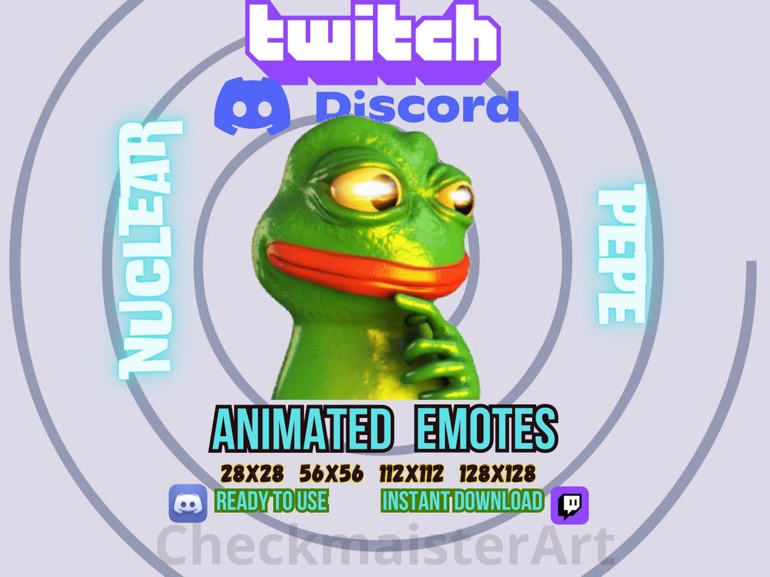 Animated Nuclear Pepe Emote, Twitch Emote, Discord Emote, Streamers and ...