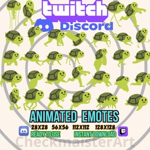 Animated Mimic Turtle Emotes: Twitch, Discord, Youtube (digital ...