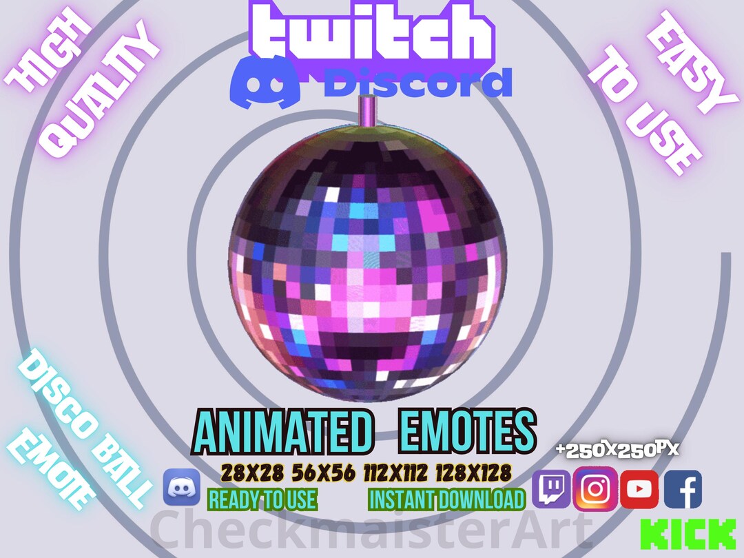Animated Disco Ball Emote: Neon Party Stream Decoration - Etsy