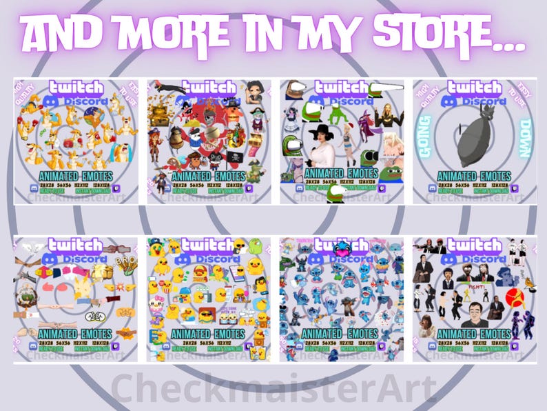 Cute Mole Animated Emotes, Twitch, Discord +20 Badges (digital Download ...