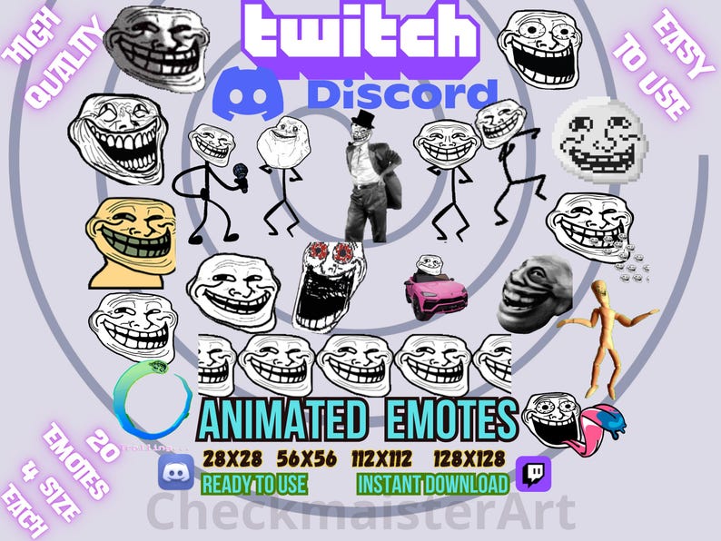 20 Animated Troll Emotes, Twitch Emotes, Discord Emotes, Streamers ...