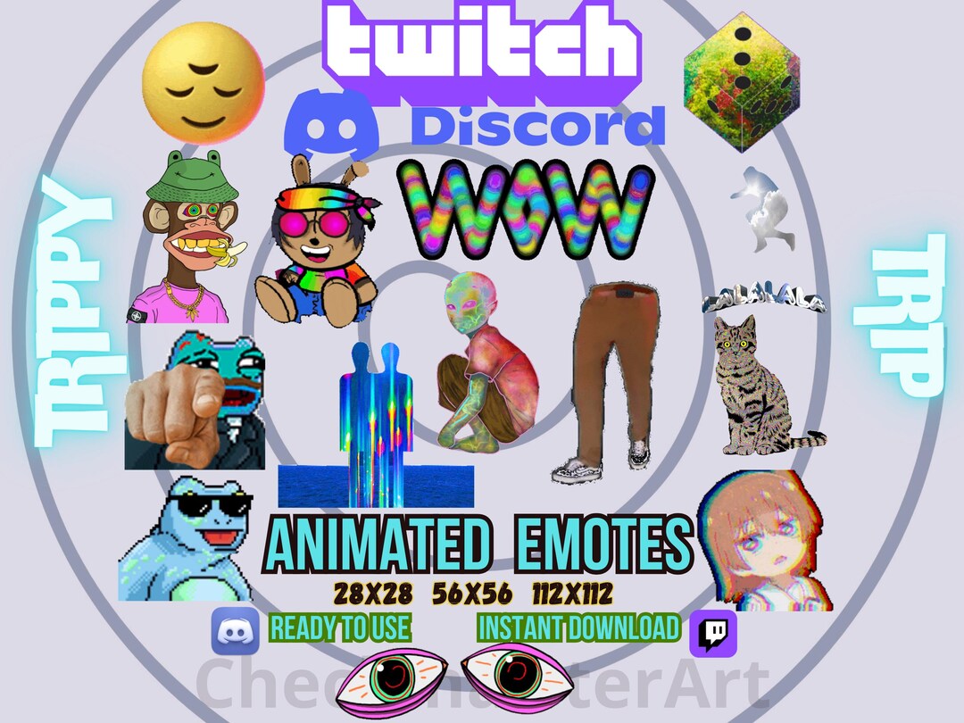 15 Animated Trippy Emotes, Twitch Emotes, Discord Emotes, Rave Emotes ...