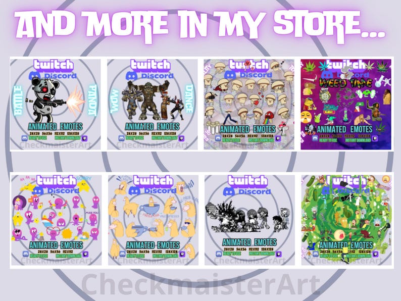 20 Animated Persona Emotes: Twitch, Discord, Youtube (instant Download ...