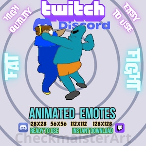 Animated Fat Fight Emote, Twitch Emote, Discord Emote, Rage Emote, Lmao ...