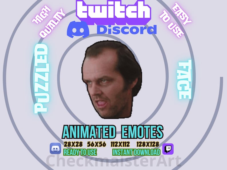 Animated Puzzled Face Emote: Twitch/discord Streamer Meme - Etsy