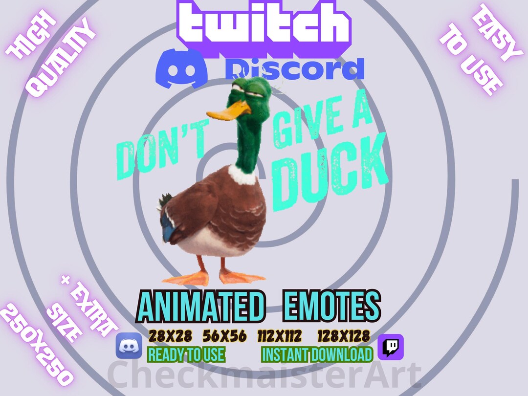 Animated Don't Give a Duck Emote | Twitch Emotes | Discord Emotes ...