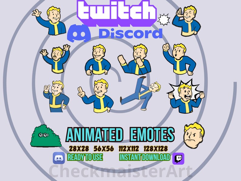 12 Animated Fallout Emotes, Twitch Emotes, Discord Emotes, Streamers ...