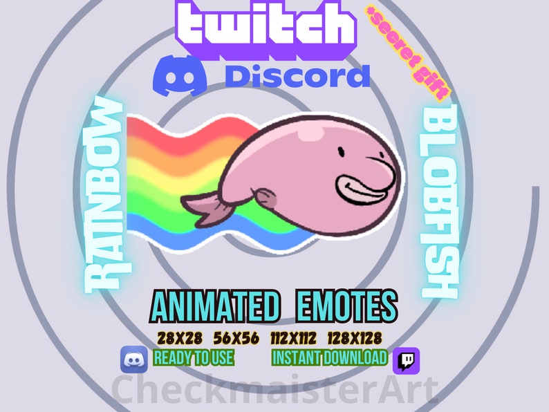 Animated Cozy Fish Emote, Twitch Emotes, Discord Emotes, Rainbow Emote ...