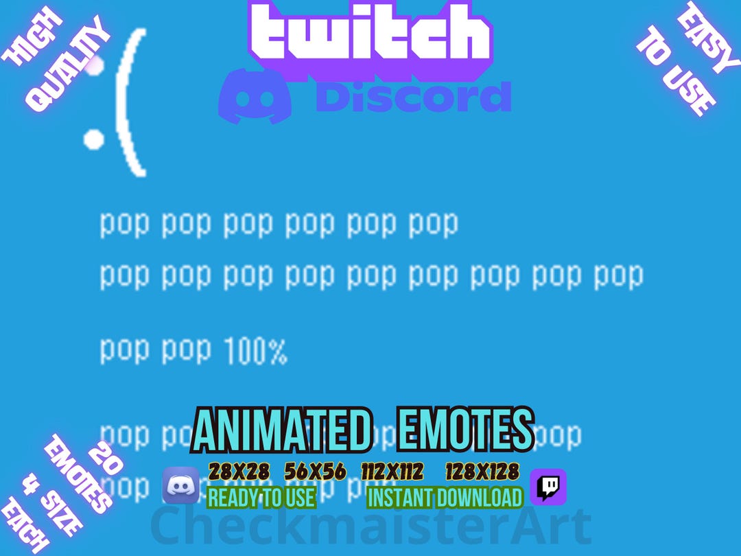 Animated Pop Error Emote, Twitch Emotes, Discord Emoji, Cat Meme ...