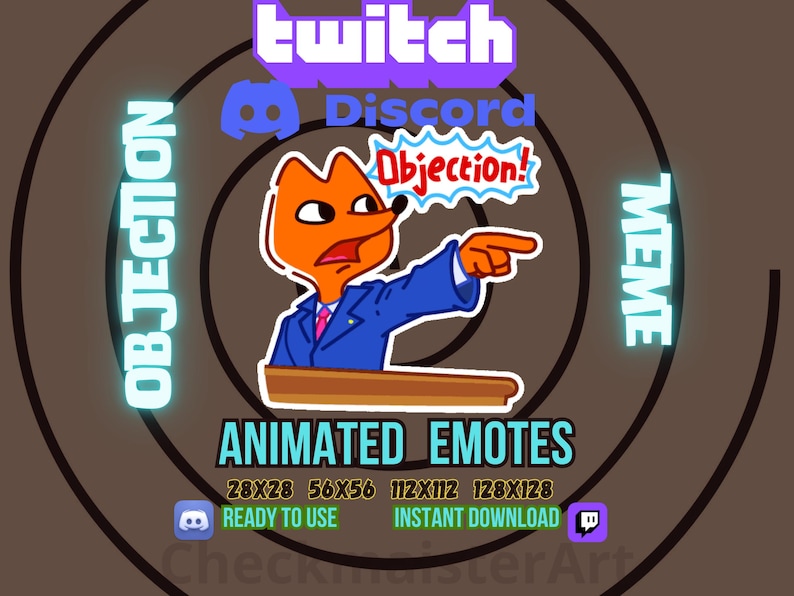 Animated Objection Meme Emote, Twitch Emotes, Discord Emote, Cute Emote ...