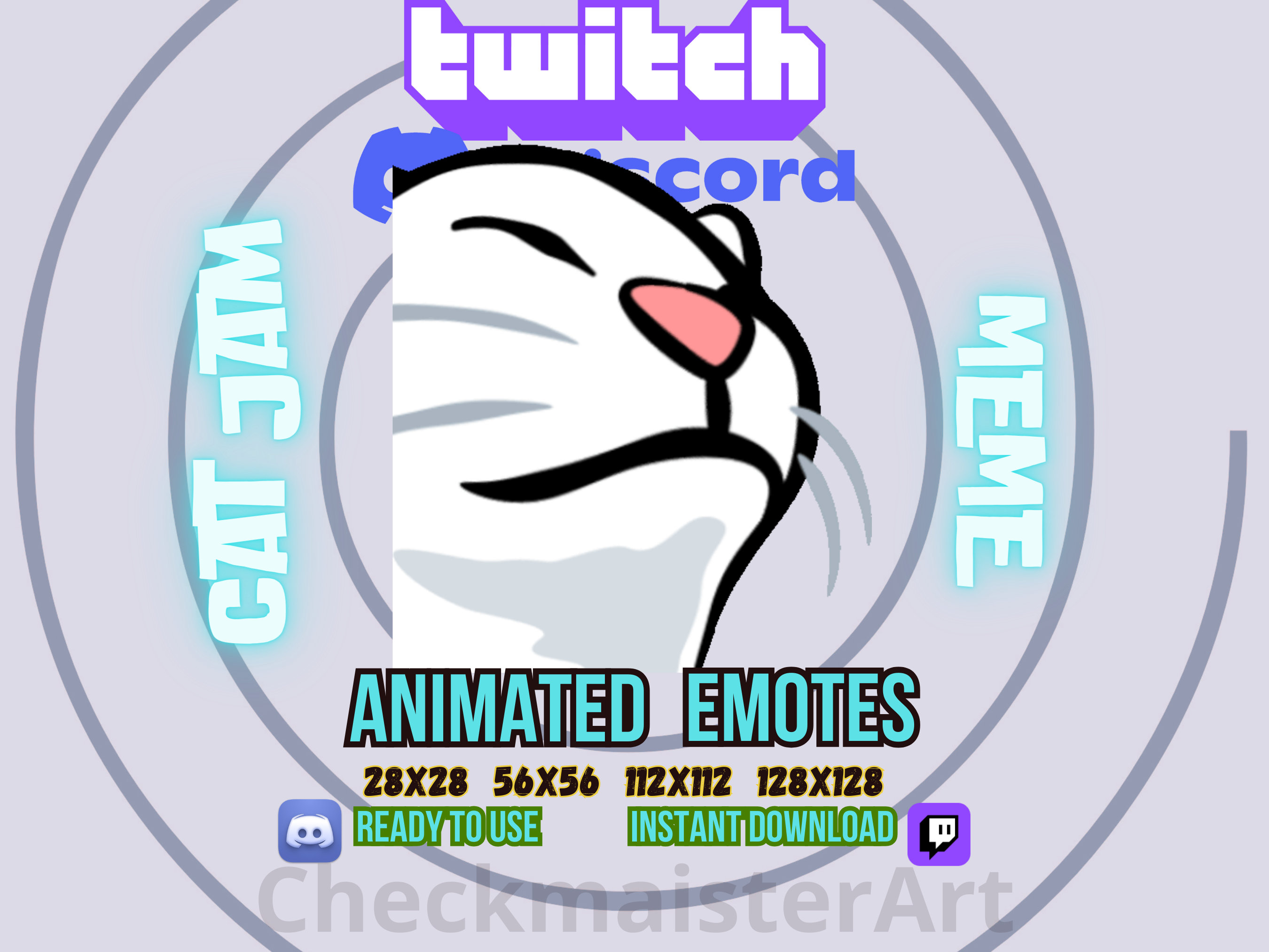 Animated Cat Jam Meme Emote, Twitch Emotes, Discord Emotes, Cat Meme ...