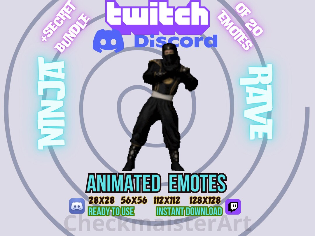 Animated Ninja Rave Emote, Twitch Emotes, Discord Emotes, Vibe Emotes ...