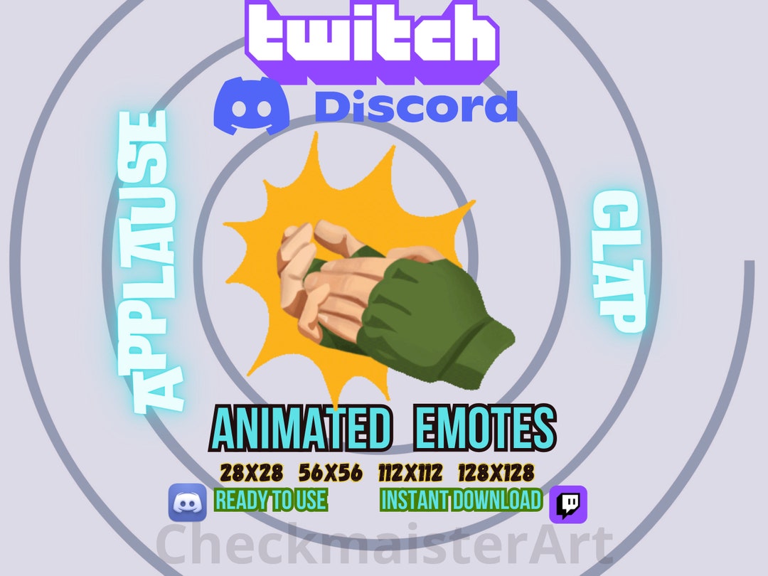 Animated Clap Emote: Twitch, Discord, Youtube (instant Download) - Etsy